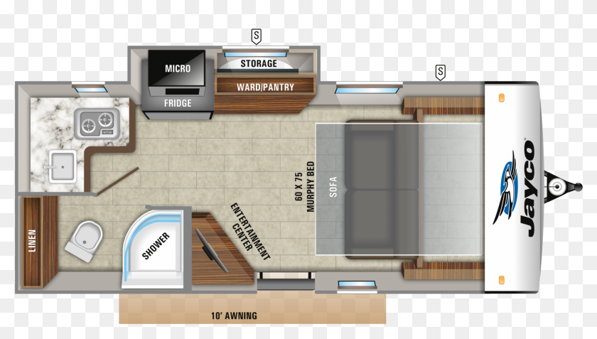 2019 Jayco Hummingbird 17mbs, HD Png Download - 1800x933(#6866555 ...