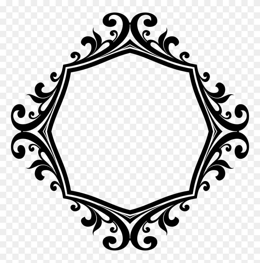 Frame Border Design Black And White, HD Png Download - 770x770(#6876086 ...
