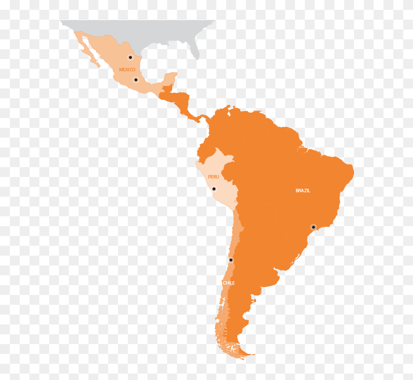 Map Latin America - Latin America Map Png, Transparent Png - 622x698 ...