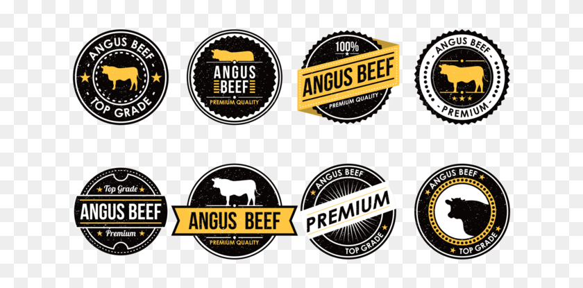 Angus Beef Labels Vector - Logo Beef Angus, HD Png Download - 700x490 ...