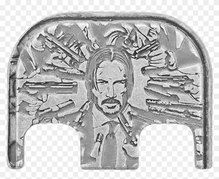 John Wick Stainless Steel Rugged Finish Back Plate - John Wick, HD Png ...