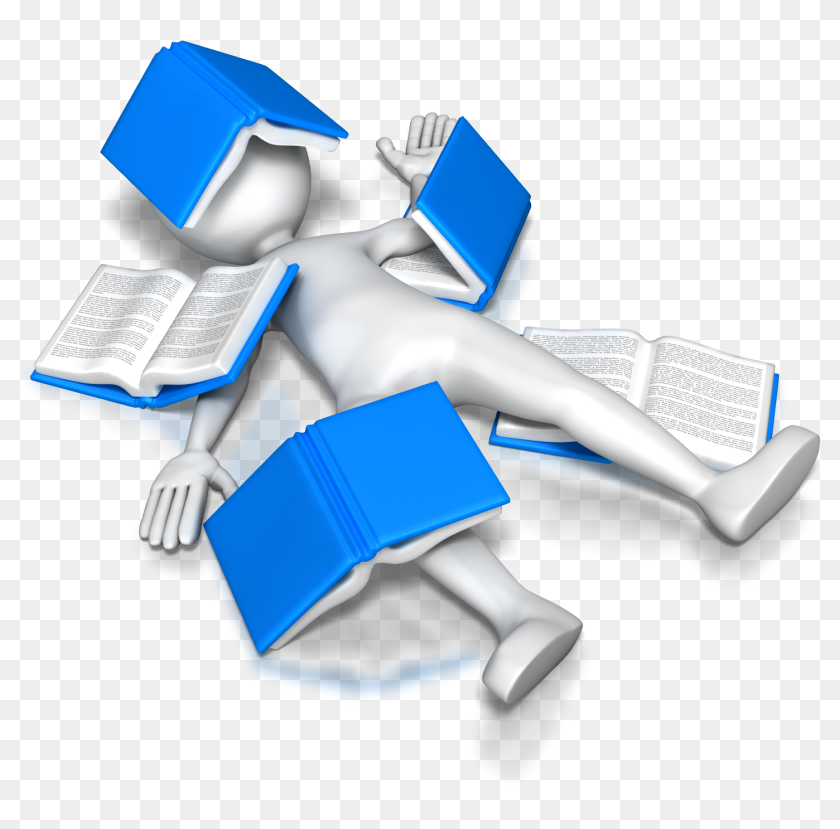 Student Covered With Books - Presenter Media Stick Figures, HD Png ...