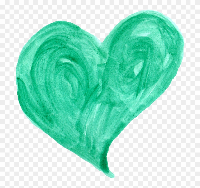 Green Watercolor Heart Png, Transparent Png - 850x850(#691861) - PngFind
