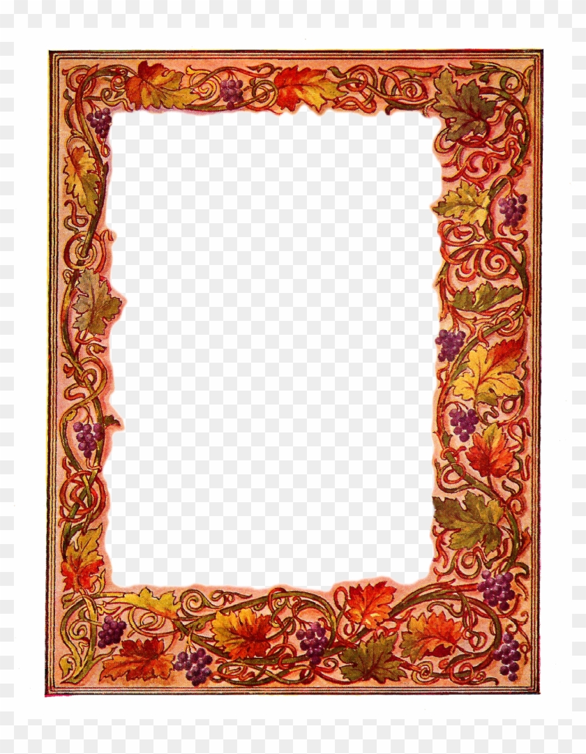 Digital Grape Vine Frame - Wine Frames And Borders, HD Png Download ...