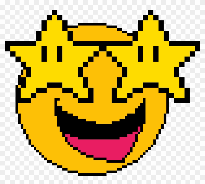 The Grinning Star Emoji - Star Pixel Art, HD Png Download - 901x769 ...