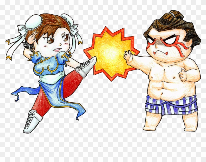 Chun Li And E Honda By Flying Bagel - E Honda Vs Chun Li, HD Png ...