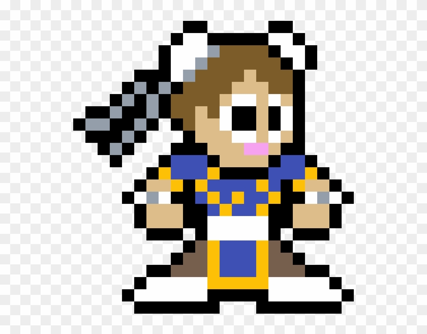 Chun-li - Pixel Art Chun Li, HD Png Download - 1200x1200(#699085) - PngFind
