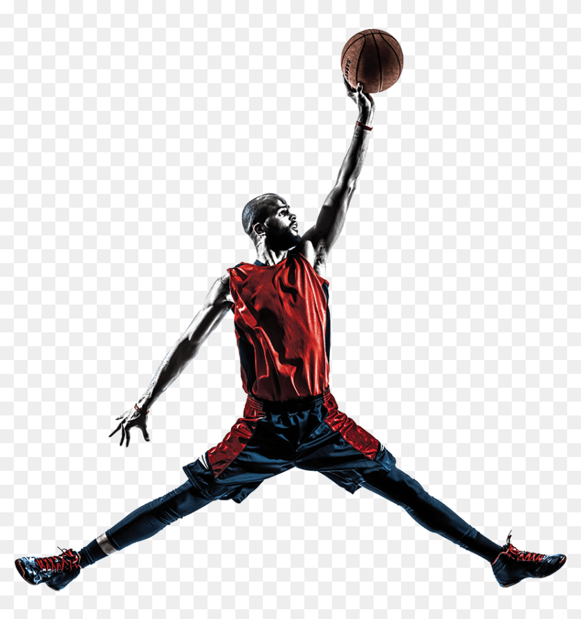 Transparent Basketball Player Clipart Free - Basketball Player Jumping ...