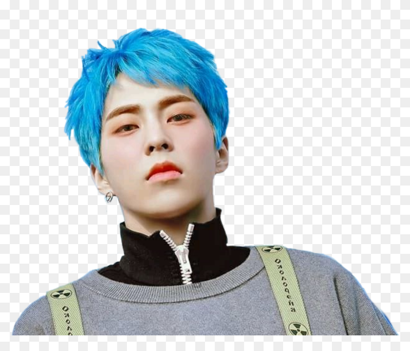 #xiumin #exo #kimminseok - Xiumin Blue Hair Png, Transparent Png ...