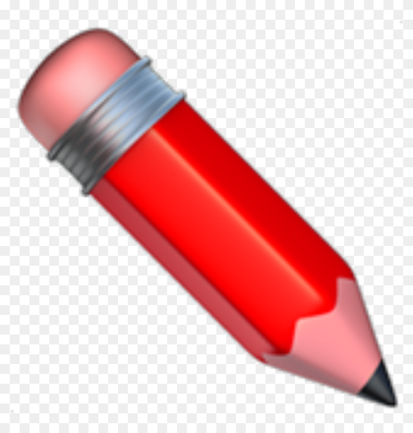 Redemoji Red Redpencil Apple - Transparent Background Pencil Emoji ...