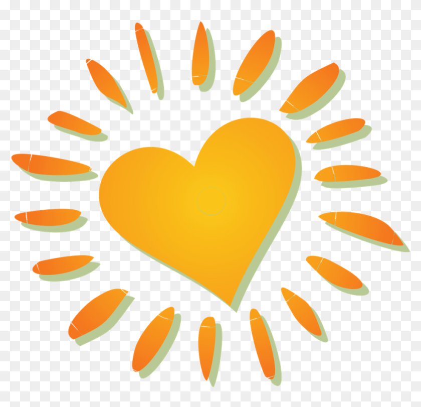 Sun Heart Transparent Snv - Sun With Heart Transparent Background, HD ...
