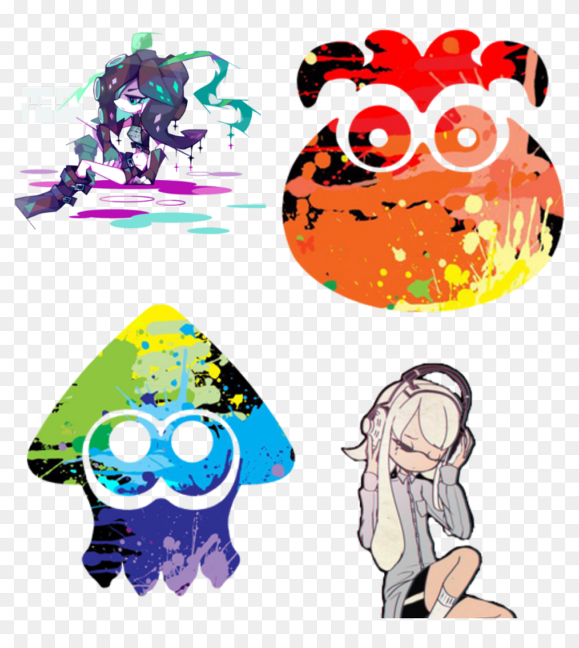 Splatoon Inkling And Octoling, HD Png Download - 1024x1024(#6912872 ...