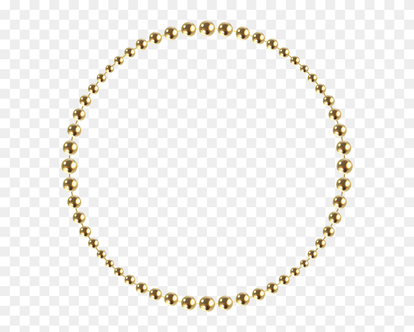 Round Beads, Clip Art, Frames, Illustrations - Transparent Round Border ...