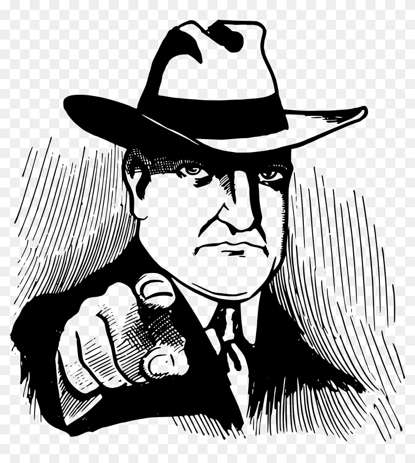 Cartoon Guy Pointing At You