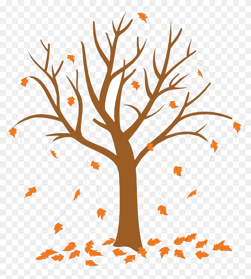 Fall Tree Clip Art With Fallin Clipart Transparent - Tree With Leaves ...