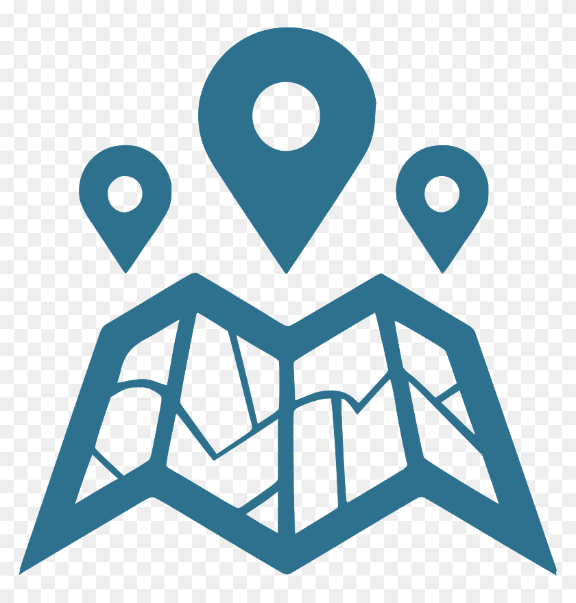 Tracking And Traceability - Map With Pins Icon, HD Png Download ...