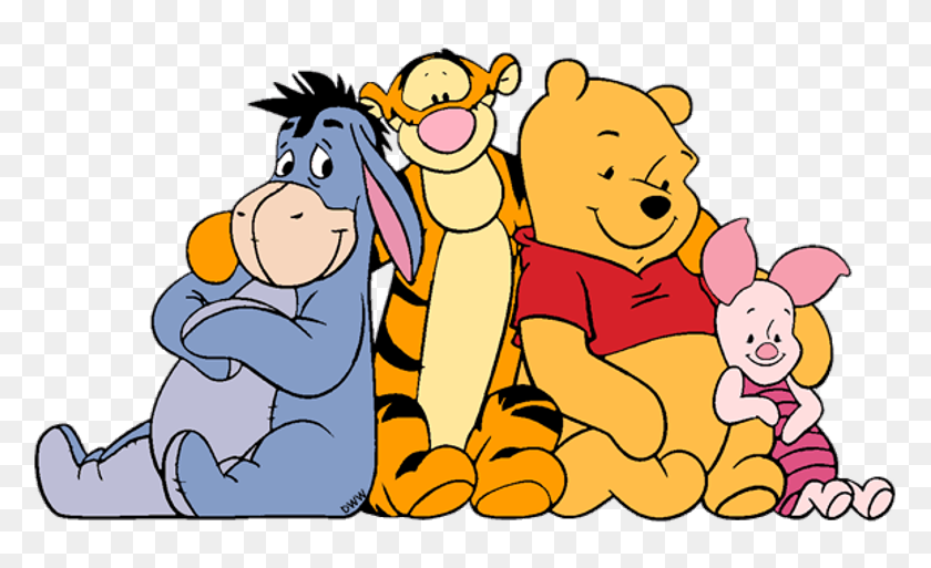 Winnie And His Friends - Winnie The Pooh Piglet Tigger Eeyore, HD Png Download - 779x433 ...