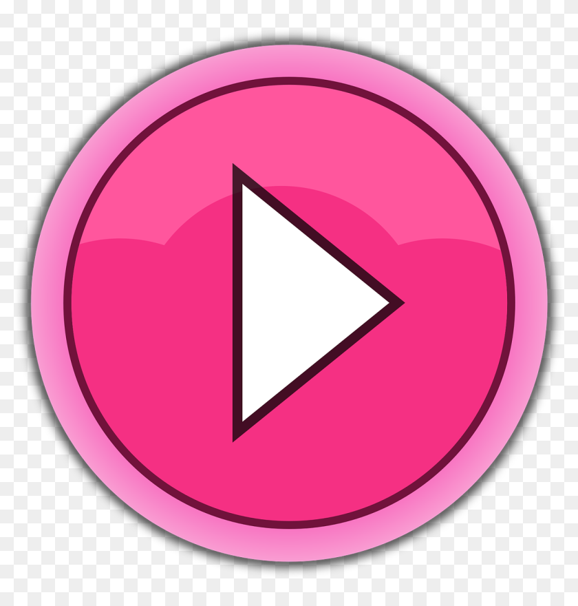 Play Button Png Pink, Transparent Png - 1280x1280(#6934493) - PngFind