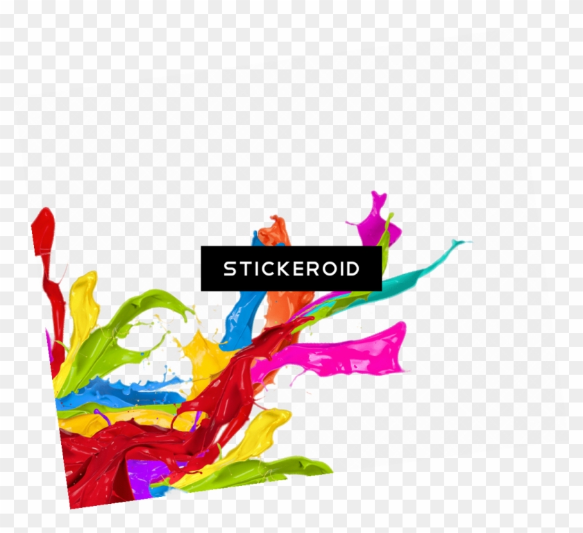 Paint Splatter Left Corner Footer - White Background Color Splash, HD ...