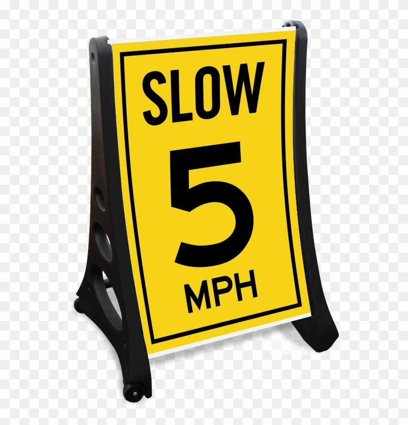 Parking Lot Speed 5 Mph Sidewalk Sign - Sign, HD Png Download - 556x794 ...