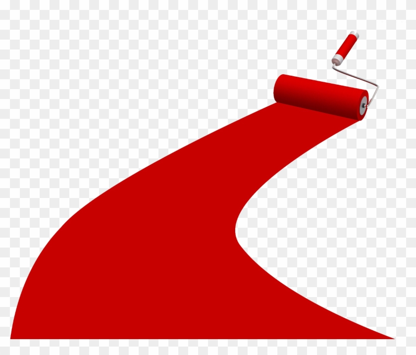 Red Paint Roller - Paint Roller With Paint, HD Png Download - 1600x1280 ...