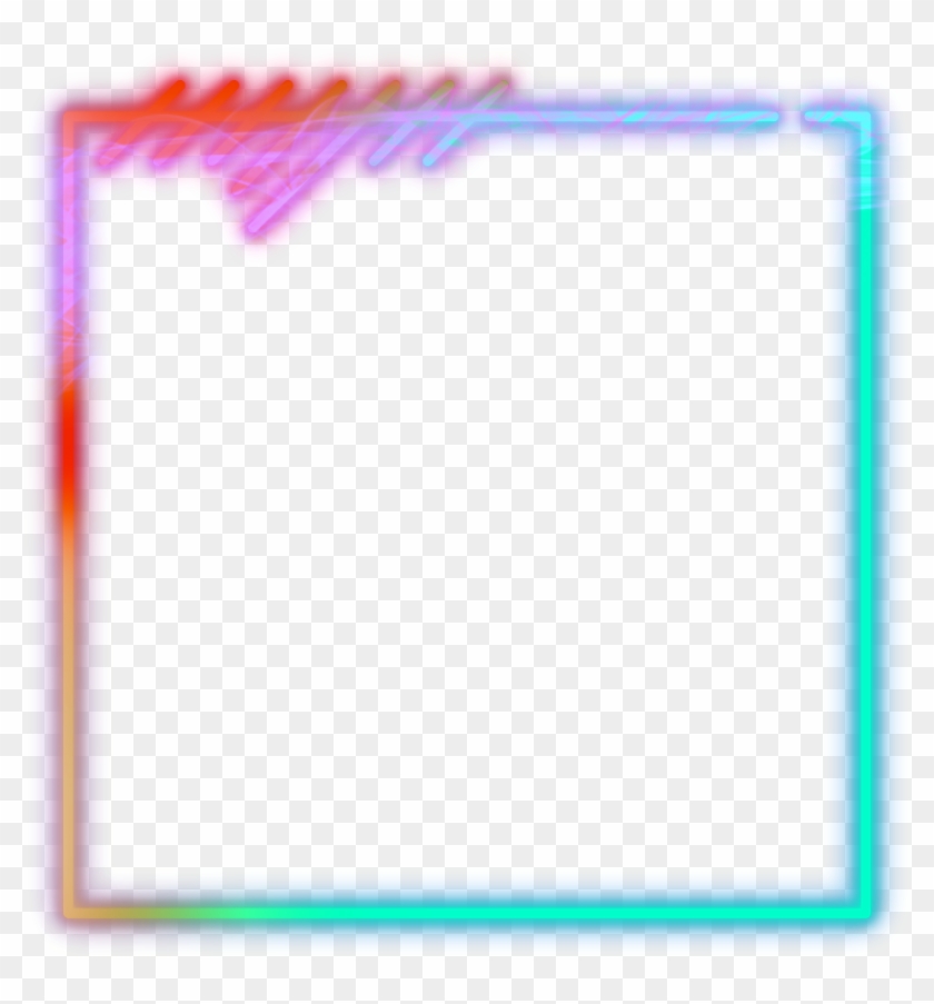 Mq Neon Frame Frames Border Borders - Frame Border Neon Png ...