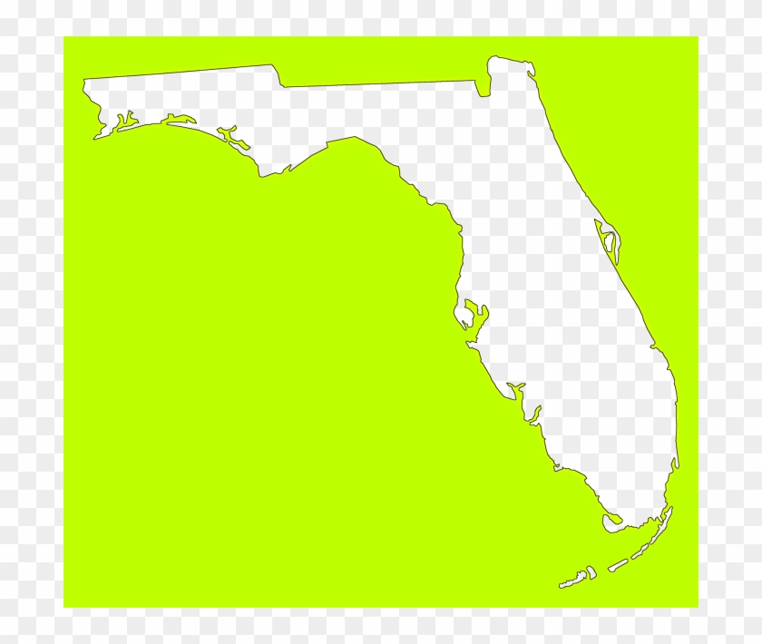 A Plain Frame Map Of Florida - Map Of Florida, HD Png Download ...