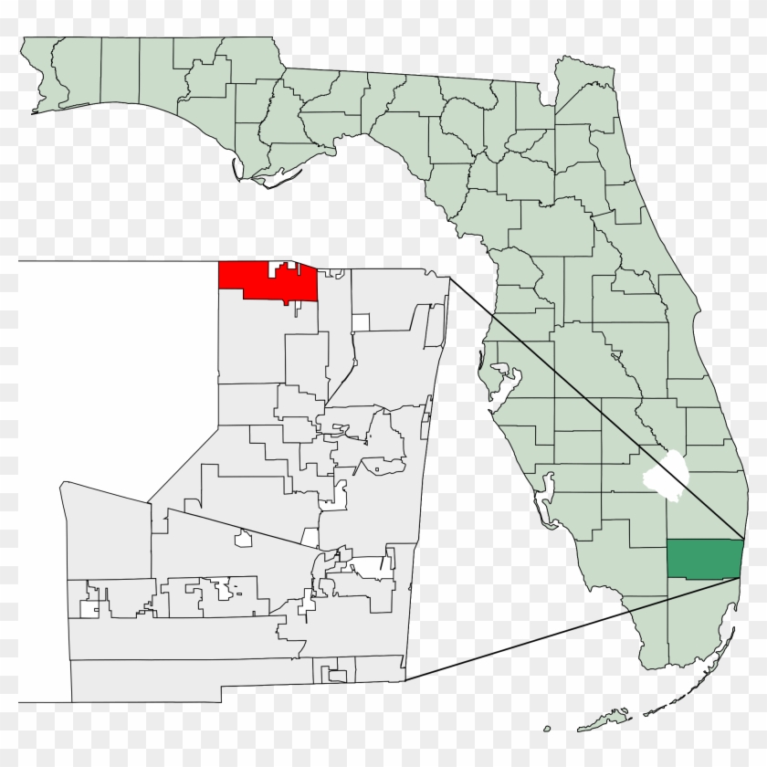 Open - Florida Map Broward County, HD Png Download - 2000x1907(#744115 ...