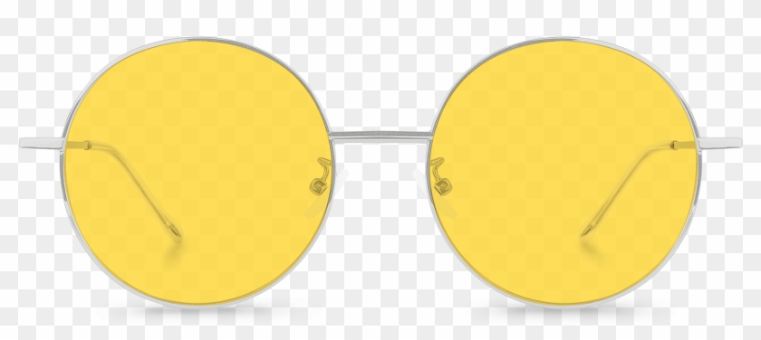 Front View Of Exciter Yellow Round Sunglasses Made - Yellow Round ...
