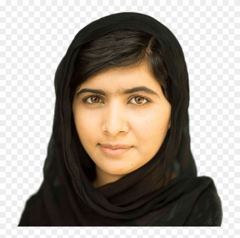 Malala Yousafzai Black Head Scarf - Most Beautiful Human Being, HD Png ...