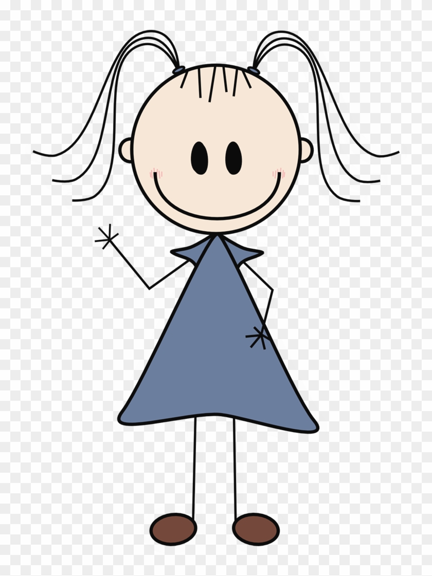 Stick Girl - Girl Stick Figure Clipart, HD Png Download - 750x1041 ...