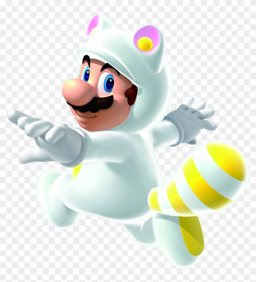 White Tanooki Suit Returns In New Super Mario Bros Super Mario Tanooki Suit Hd Png Download