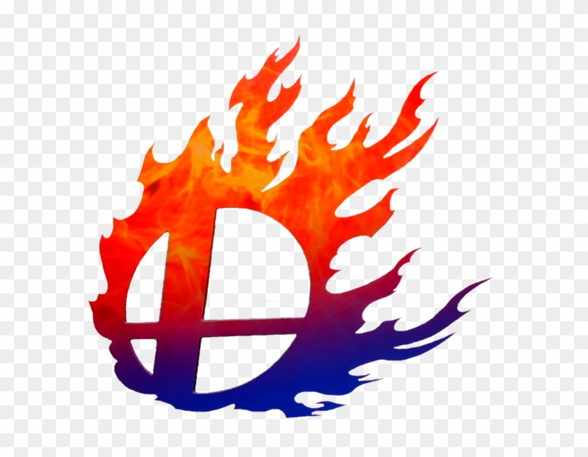 Smash Png - Smash Bros Logo Fire, Transparent Png - 600x574(#83671 ...