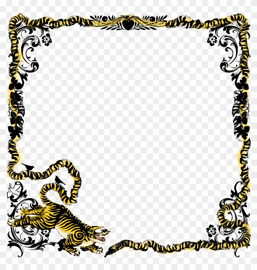 Vector Royalty Free Stock Tiger Frame Mono Big Image - Tiger Frame, HD ...
