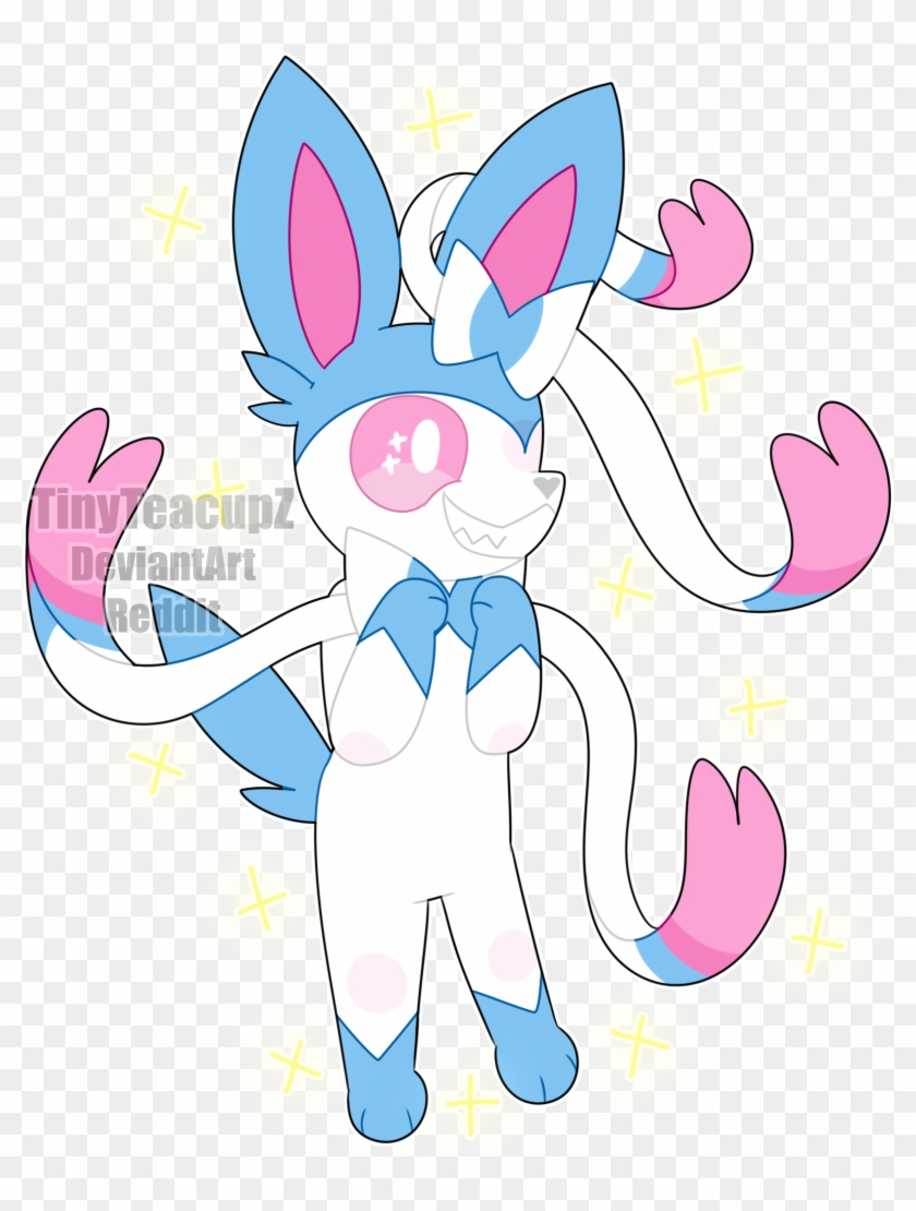 Little Shiny Sylveon - Cartoon, HD Png Download - 1644x2061(#89229 ...