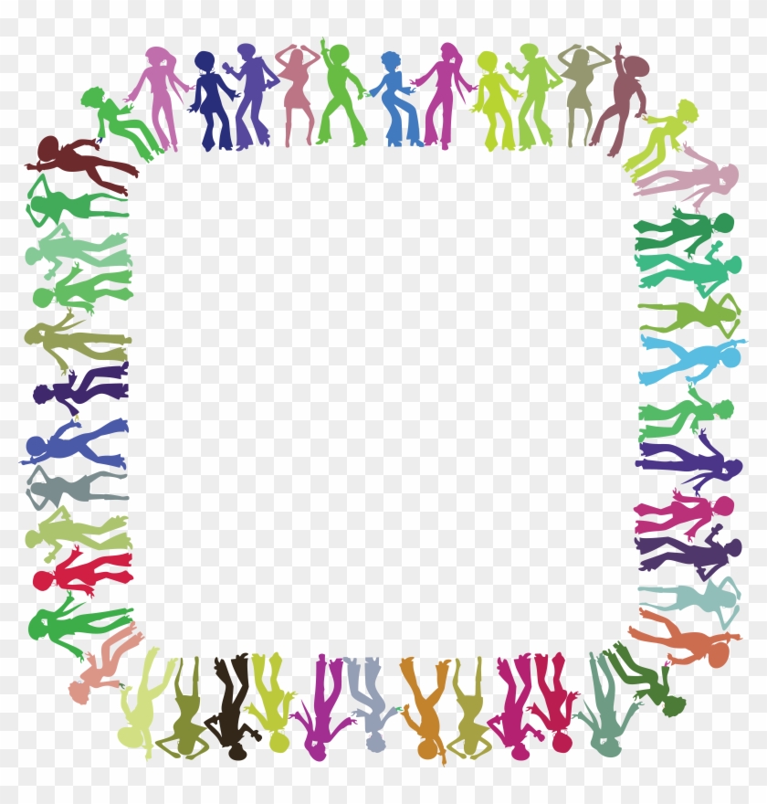 Free Clipart Of A Square Border Frame Of Colorful Disco - Nice Clipart ...