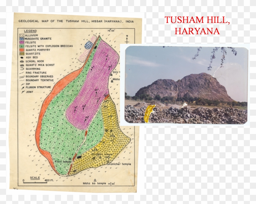 Geological Map Tusam Hill Haryana - Geological Map Of Haryana, HD Png ...