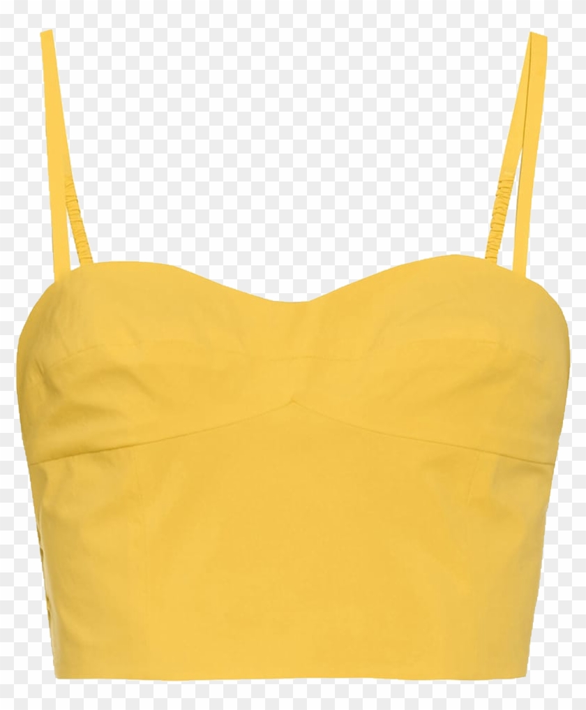 Yellow Crop Top, Cotton Crop Top, Crop Top Outfits, - Brassiere, HD Png ...