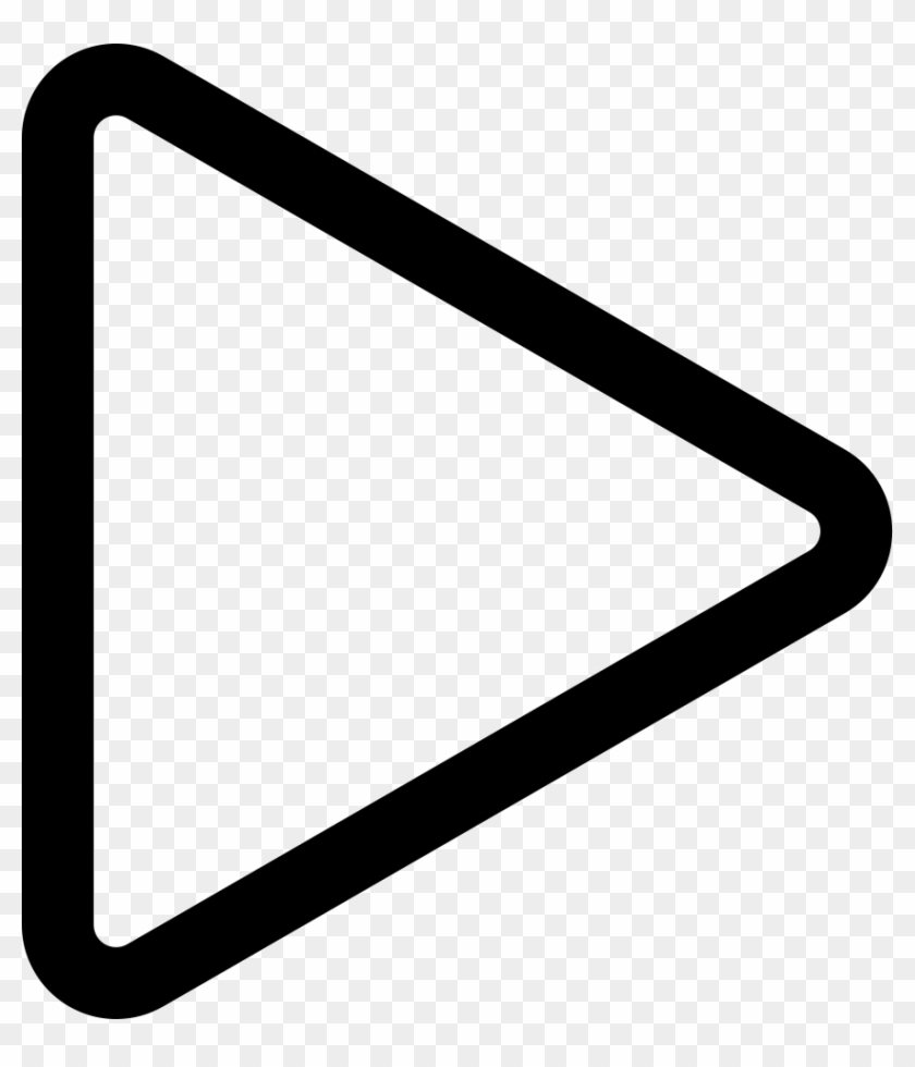 Play Triangle Outline Comments - Triangle Outline Icon Png, Transparent ...