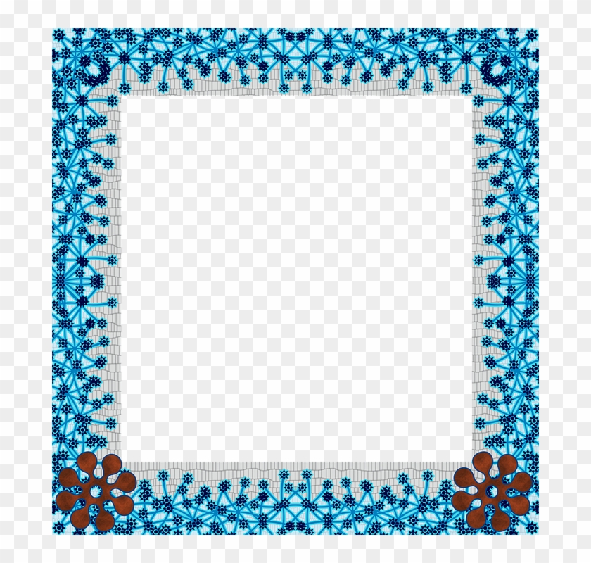 Free Blue Borders And Frames - Border For Scrapbook, HD Png Download ...