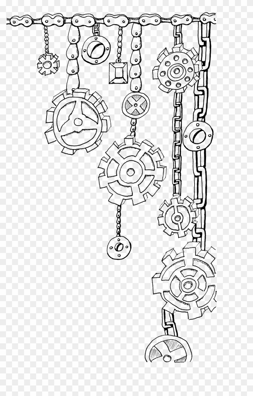 2400 X 3200 11 - Steampunk Cogs And Gears Drawing, HD Png Download ...