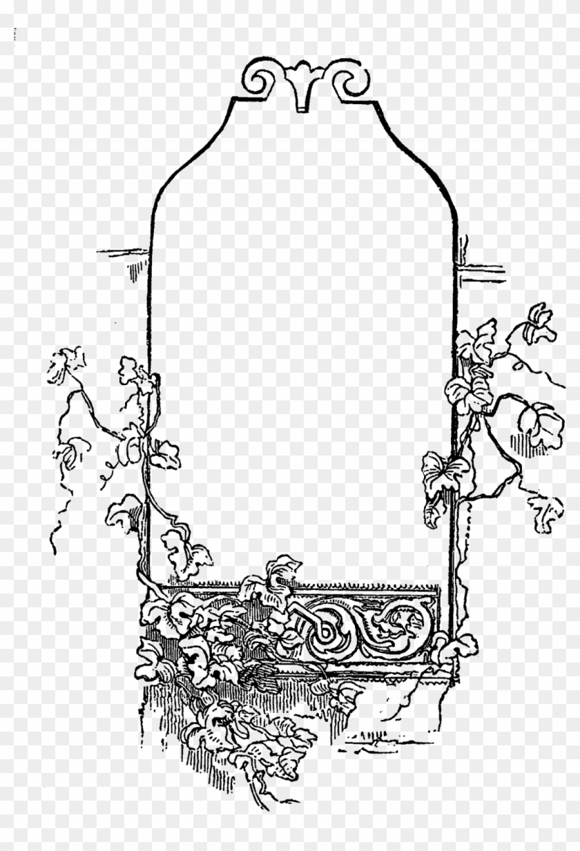 Decorative Window Frame Image - Line Art, HD Png Download - 1164x1600 ...
