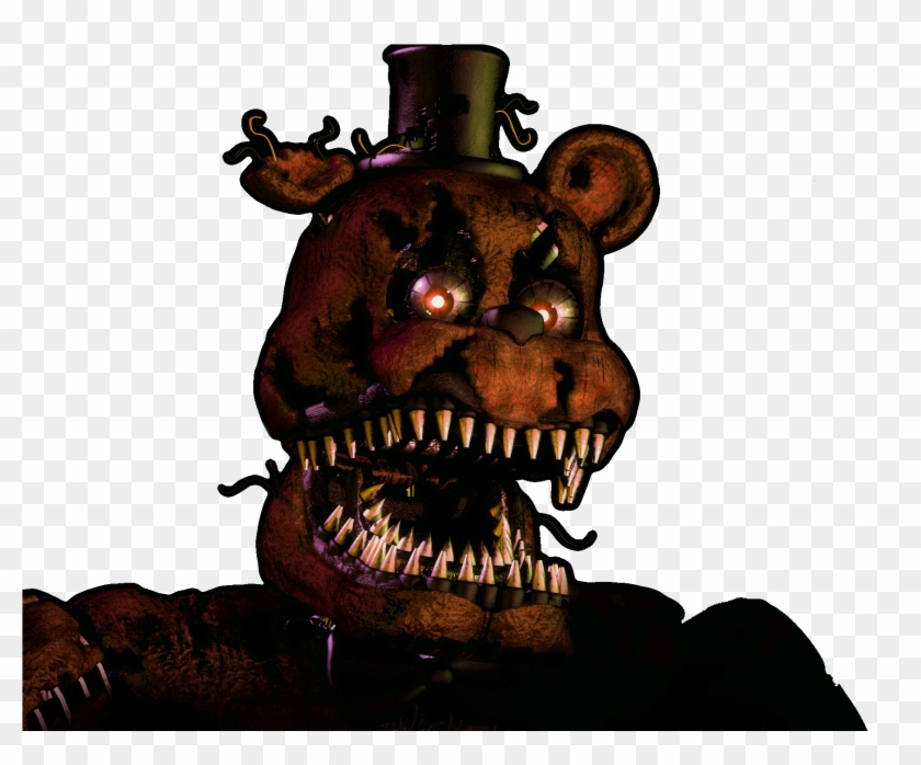 How To Draw Nightmare Freddy Fazbear, Step By Step,, HD Png Download ...
