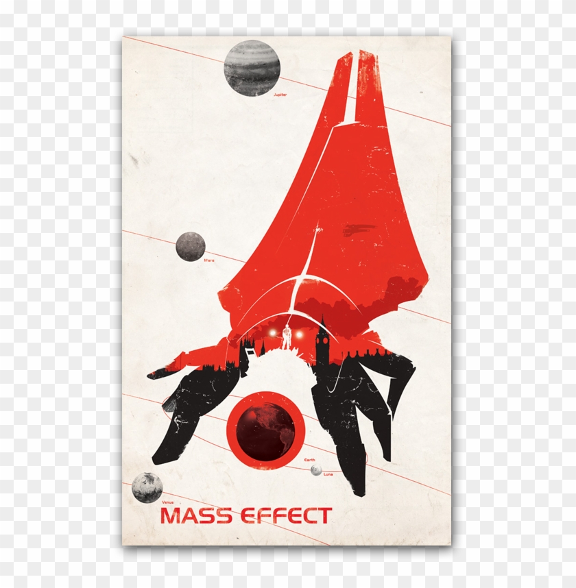 Mass Effect Print - Mass Effect Reaper Red, HD Png Download - 790x804 ...