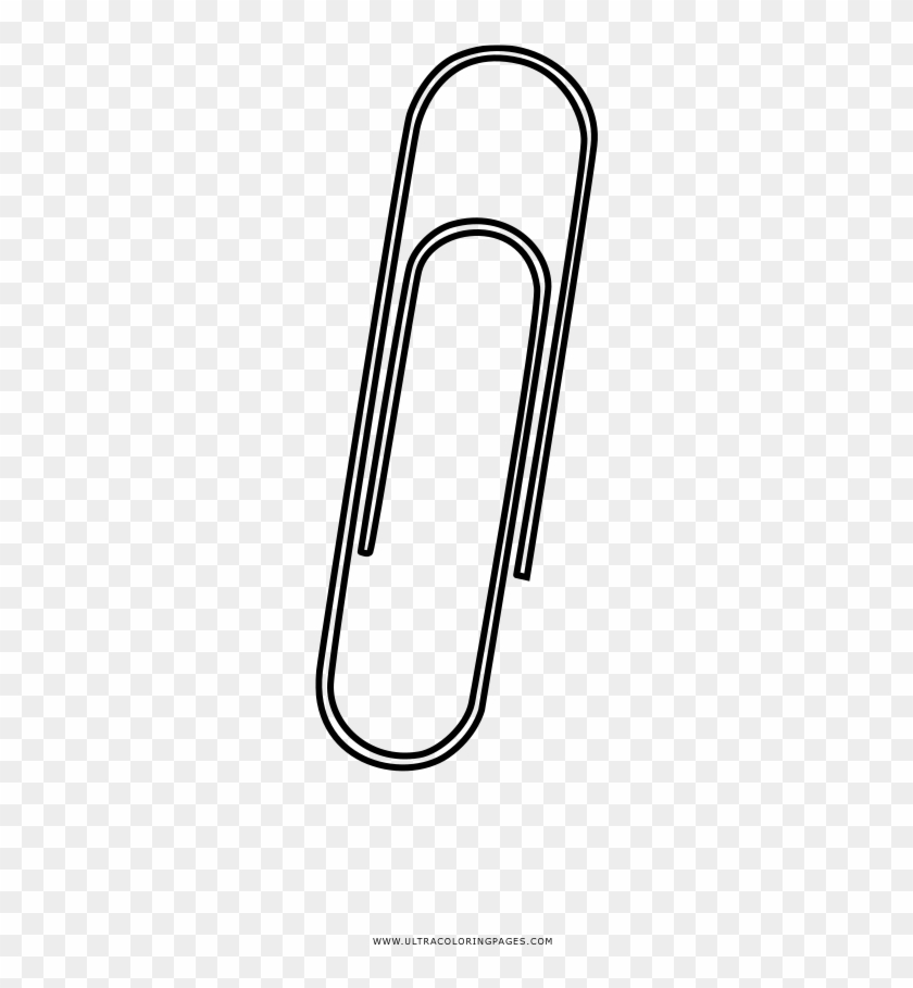 Paper Clip Coloring Page - Line Art, HD Png Download - 1000x1000 ...