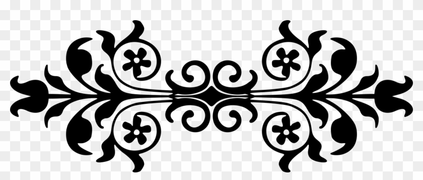 Black And White Visual Arts Motif Drawing Ornament - Motif Clipart, HD ...