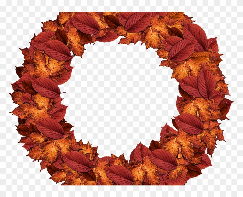 Autumn Leaves Fall Wreath Png - Fall Wreath Transparent Background, Png ...