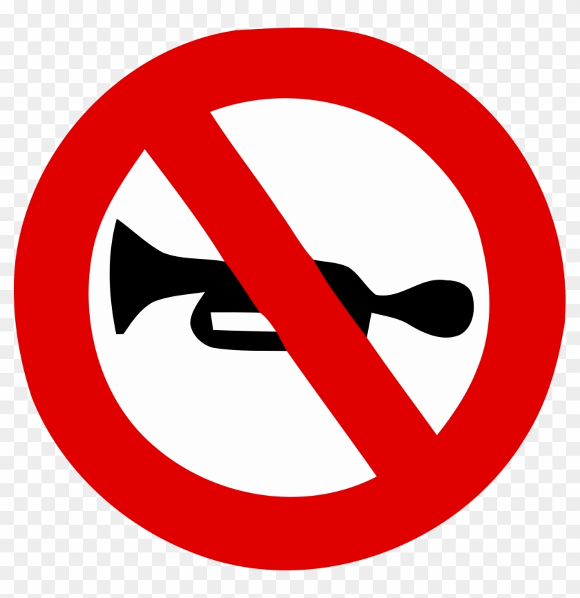 Open - Do Not Horn Sign, HD Png Download - 2000x1969(#98182) - PngFind