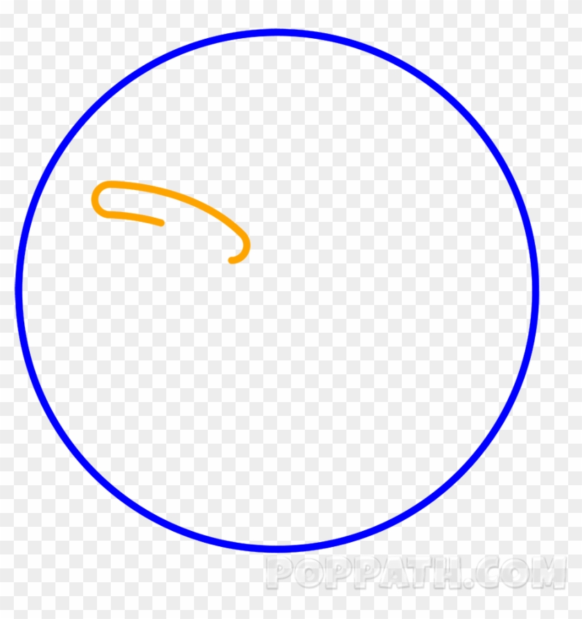 Draw The Top Portion Of The Closed Eye As A Slanted - Circle, HD Png ...