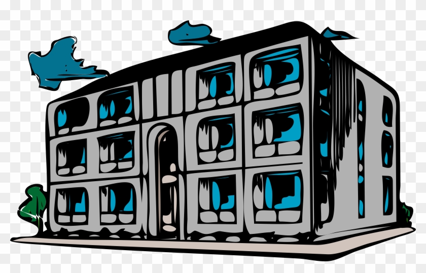 Apartment Complex Clipart School Building - Old Apartment Building ...